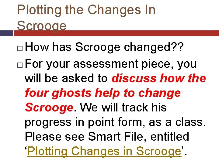 A CHRISTMAS CAROL Lesson 12 Stave Five Lesson