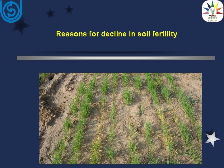 Reasons for decline in soil fertility Introduction As