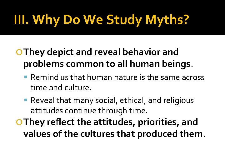 INTRODUCTION TO GREEK MYTHOLOGY I What are Myths