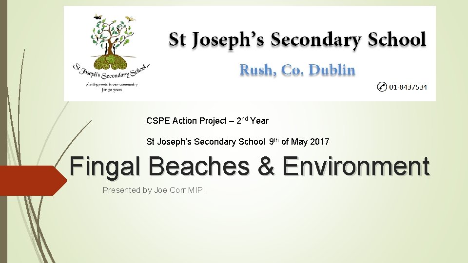 CSPE Action Project 2 nd Year St Josephs