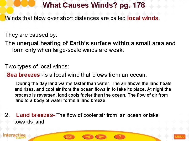 Weather Factors Winds What Causes Winds Ms De