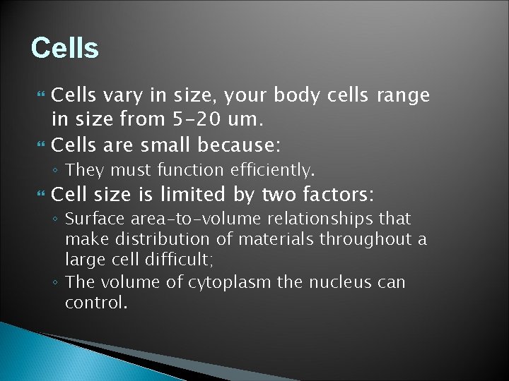 The Science of Cells Riddle What is every