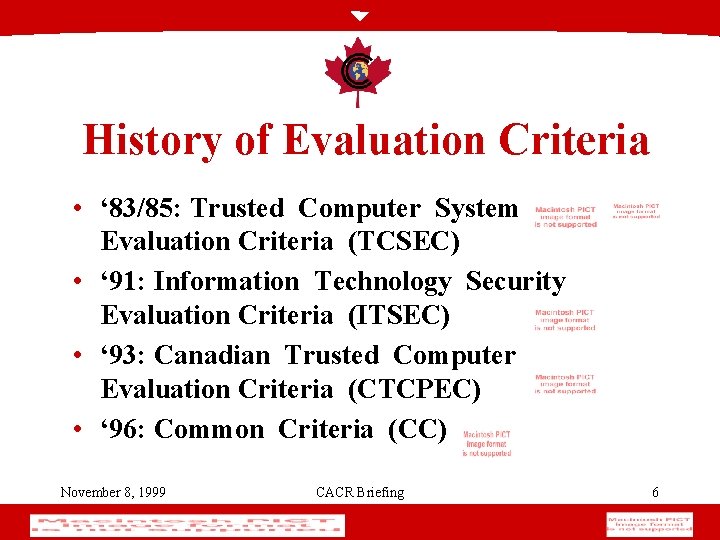 November 8 1999 CACR Briefing CACR CC Briefing