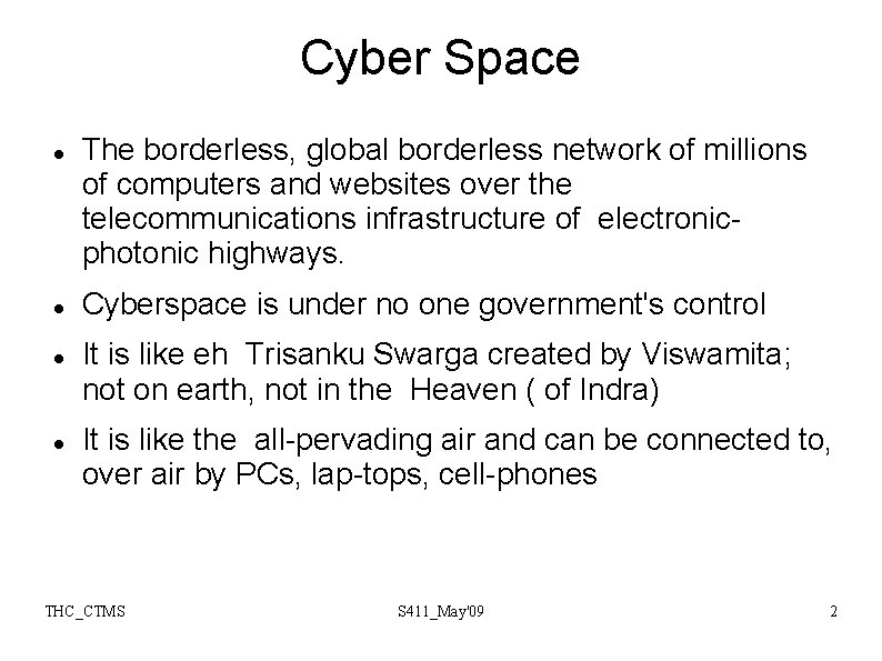 Protection of Children in Cyber Space By Dr