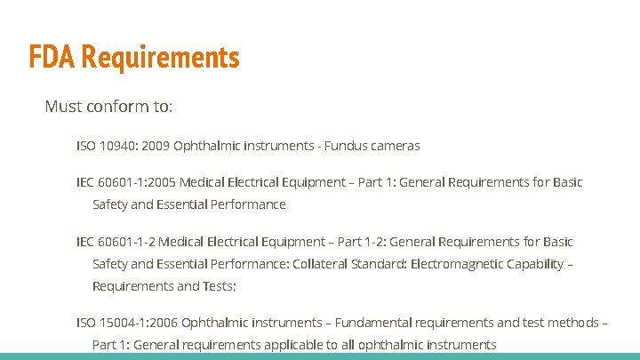 LowCost Fundus Camera Detailed Design Review Project Background