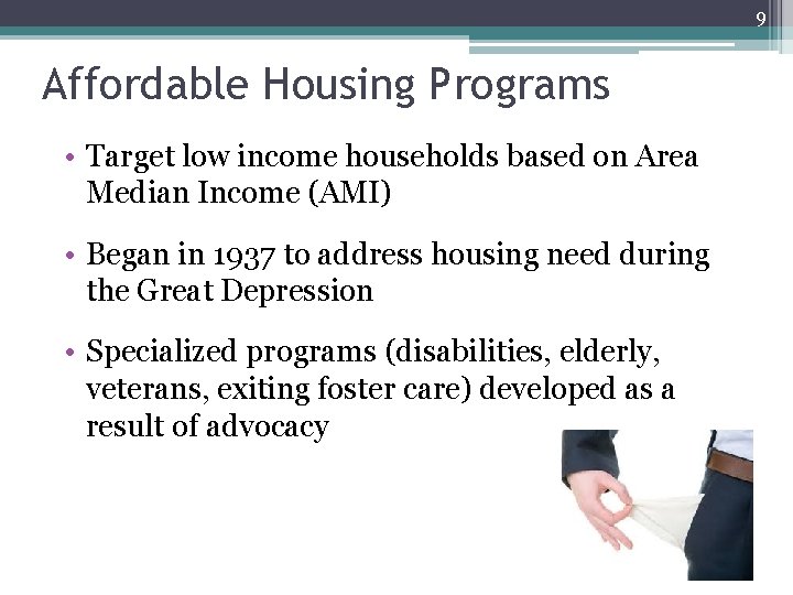 PERMANENT AFFORDABLE HOUSING RESOURCES FOR PEOPLE WITH SUBSTANCE