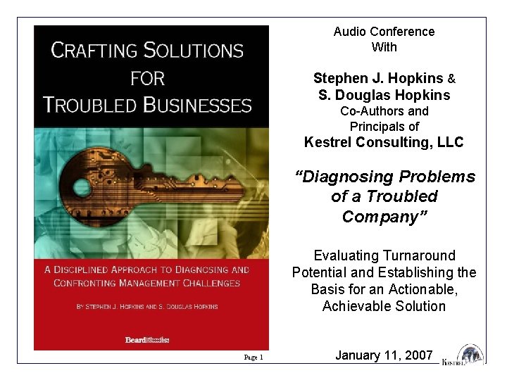 Audio Conference With Stephen J Hopkins S Douglas