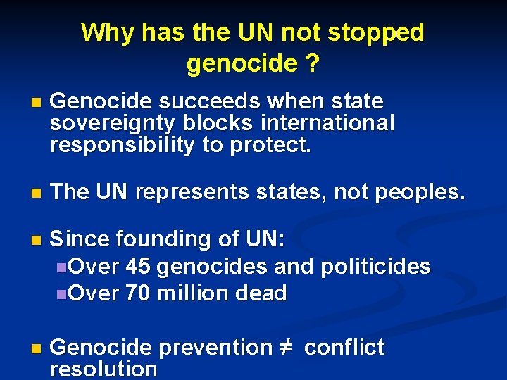 The Eight Stages of Genocide Dr Gregory Stanton