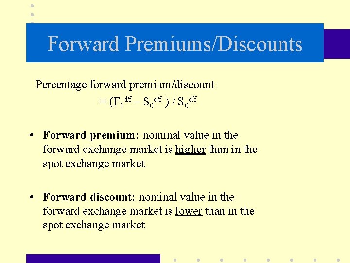 International Fixed Income Topic IIB International Parity Relations