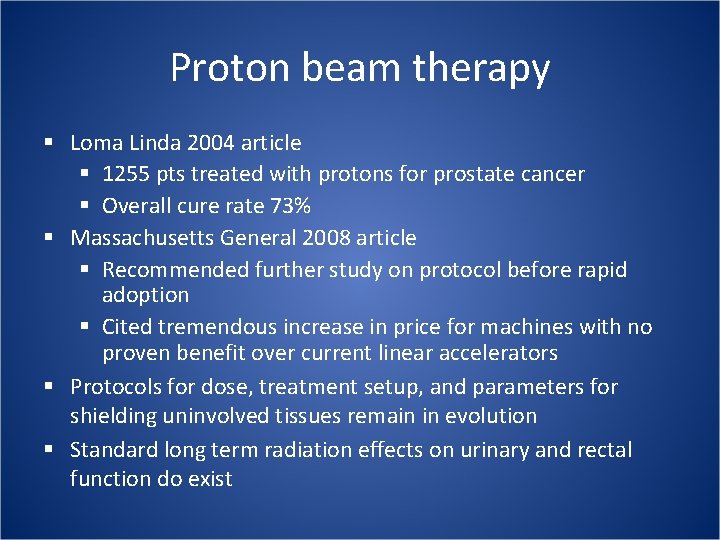 The Role of Radiation Therapy in the Management
