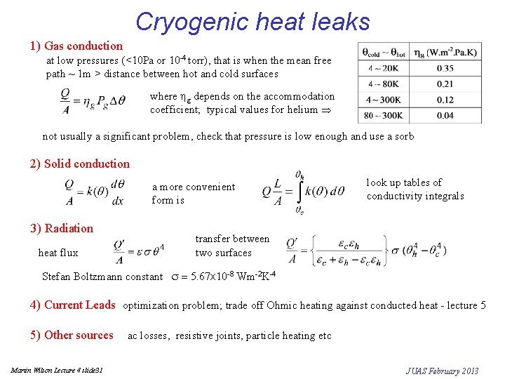Lecture 4 Quenching and Cryogenics Plan the most