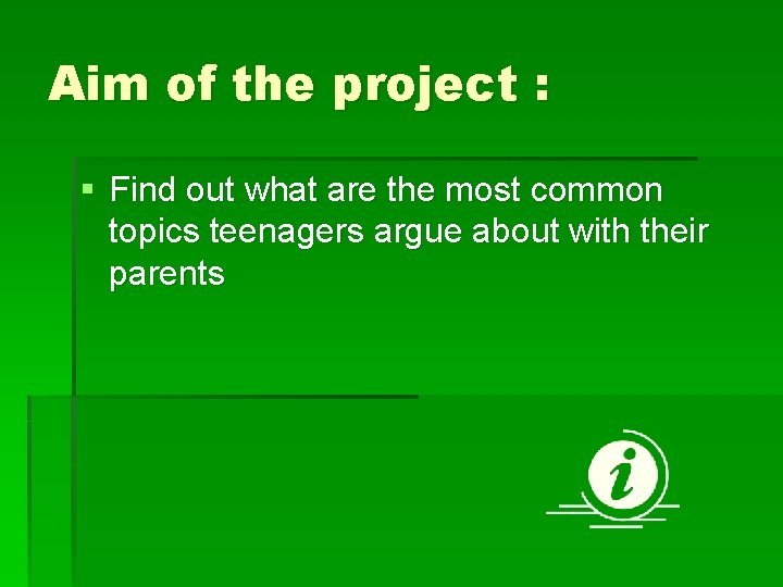 The main common topics of misunderstanding in families