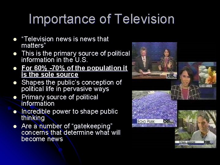 The Mass Media and the Political Agenda Chapter