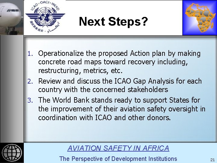 REGIONAL IMPLEMENTATION PLAN FOR AVIATION SAFETY IN AFRICA