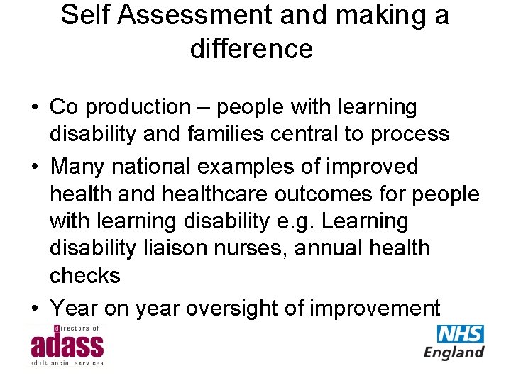 Learning Disability Self Assessment Framework Introduction Background and