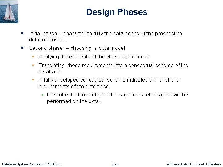 Chapter 6 Database Design Using the ER Model