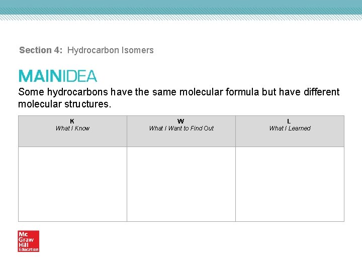 Section 4 Hydrocarbon Isomers Some hydrocarbons have the