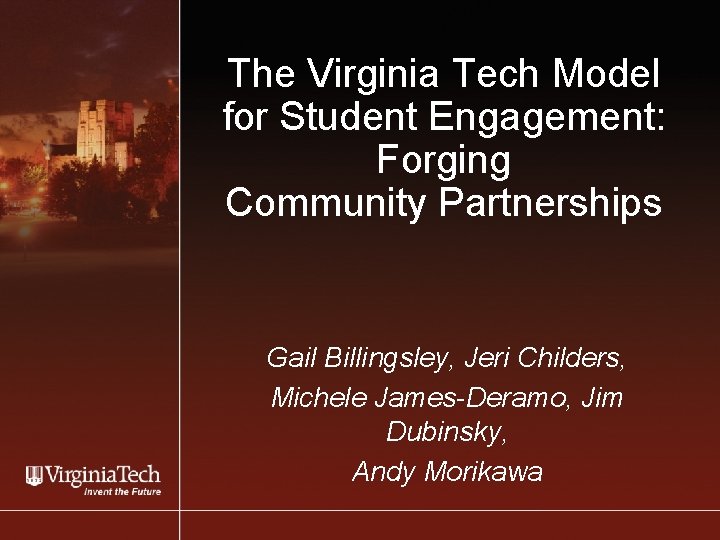 The Virginia Tech Model for Student Engagement Forging