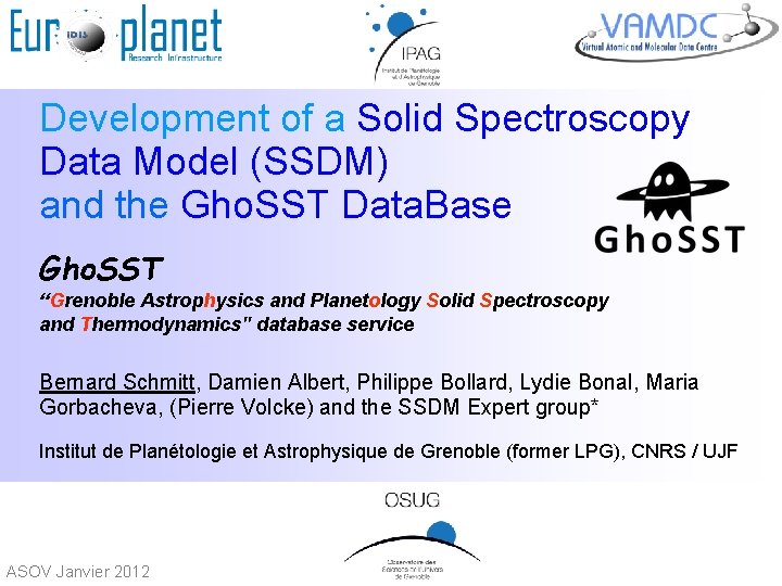 Development of a Solid Spectroscopy Data Model SSDM