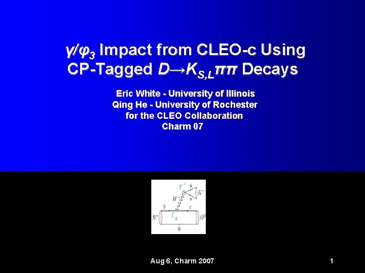 3 Impact from CLEOc Using CPTagged DKS L
