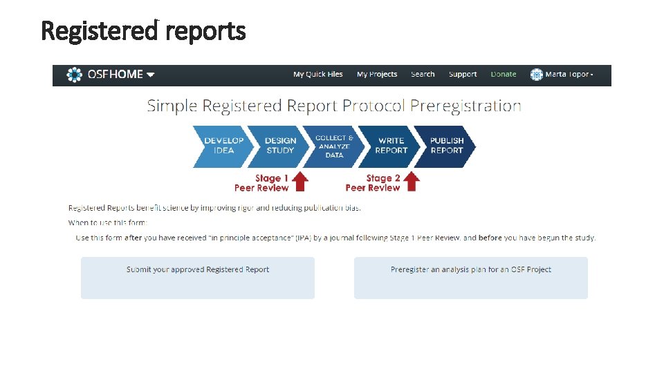Introduction to The Open Science Framework Marta Topor