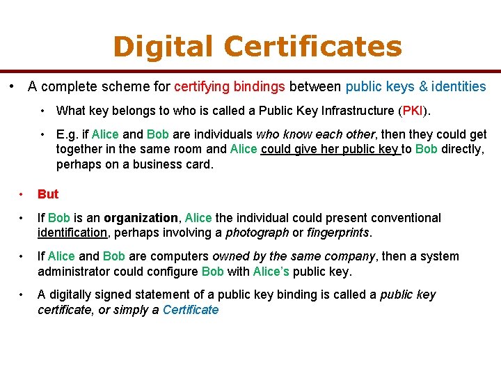 Digital Signatures Why Digital Signatures To provide Authenticity