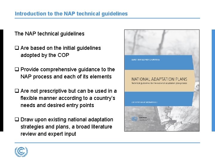 Introducing the NAP technical guidelines Thinley Namgyel LEG