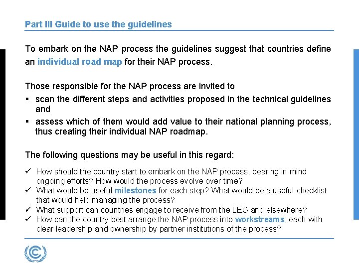 Introducing the NAP technical guidelines Thinley Namgyel LEG