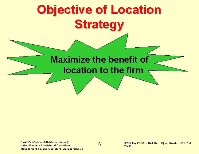 Operations Management Location Strategies Chapter 8 Power Point