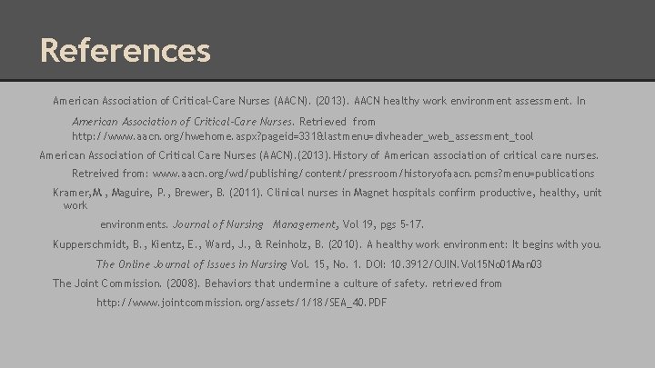 Healthy Work Environment For Nurses What is Healthy