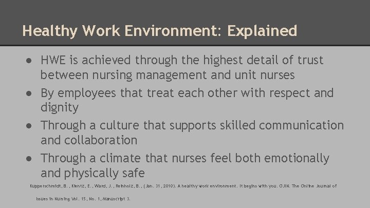 Healthy Work Environment For Nurses What is Healthy