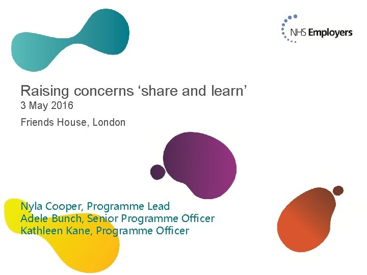 Raising concerns share and learn 3 May 2016