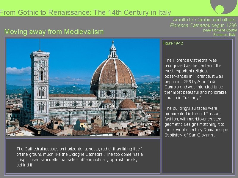 From Gothic to Renaissance The 14 th Century