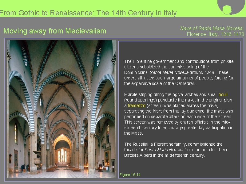 From Gothic to Renaissance The 14 th Century