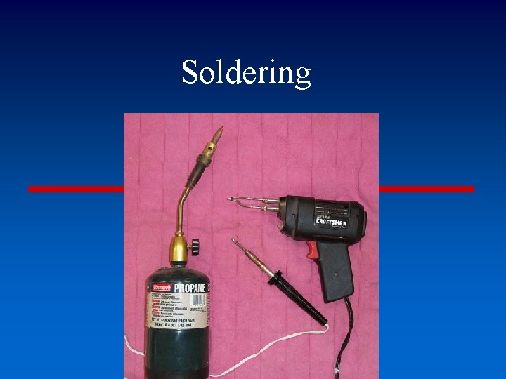Soldering DefinitionA technique used in making and repairing