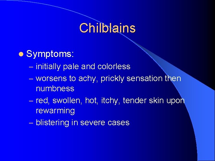 COLD INJURIES DESCRIPTION TREATMENT AND PREVENTION Presenters Name