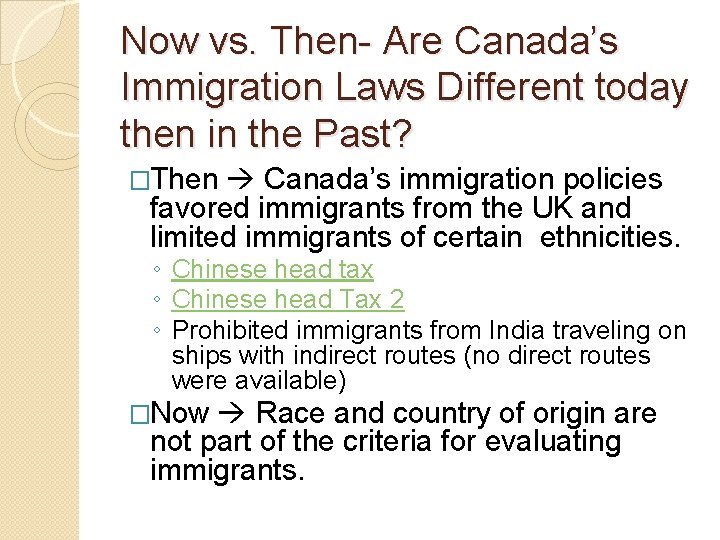 Chapter 5 How Well do Canadas Immigration Laws