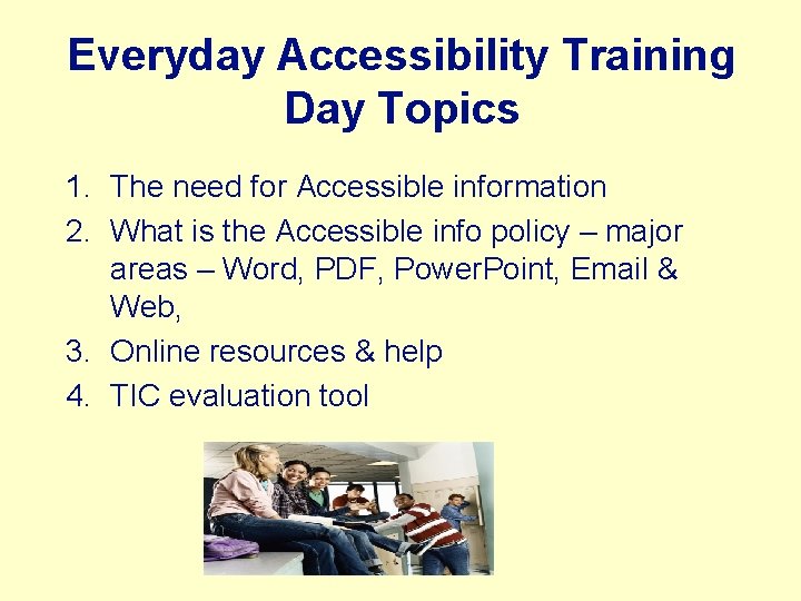 What is the Accessible Information Everyday Accessibility Training