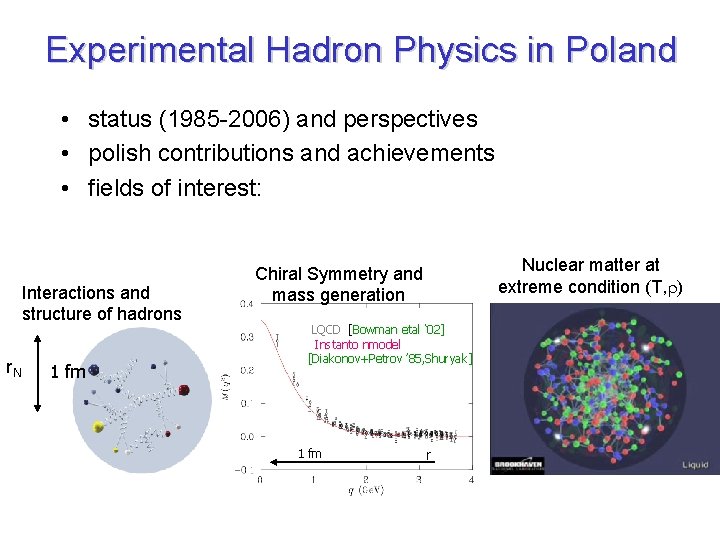 Experimental Hadron Physics in Poland status 1985 2006