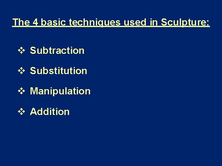 A Brief Introduction to SCULPTURE Presentation by Natalie