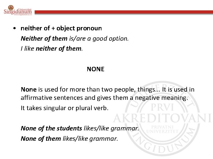 GRAMMAR Quantifiers SOME uncountable plural countable nouns used