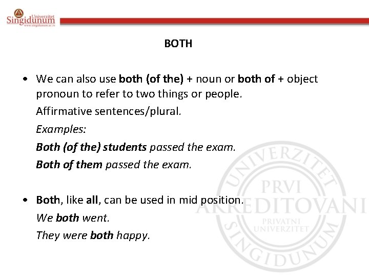 GRAMMAR Quantifiers SOME uncountable plural countable nouns used
