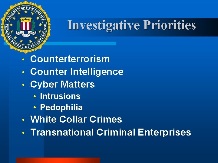 Federal Bureau of Investigation Mark S Bullo Legal