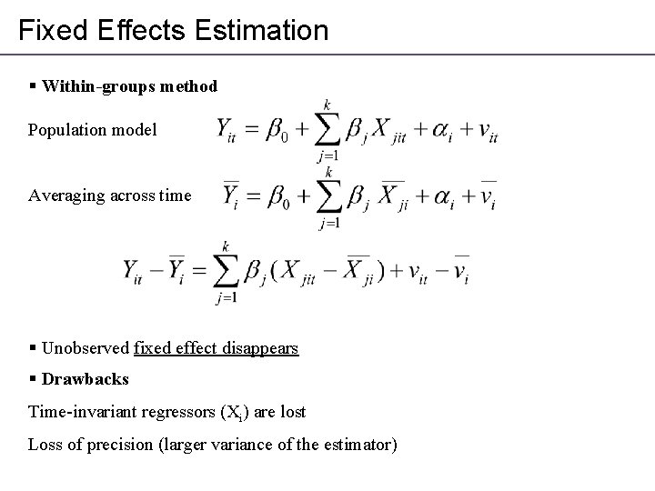 Applied Quantitative Methods Lecture 12 Fixed Effects ...