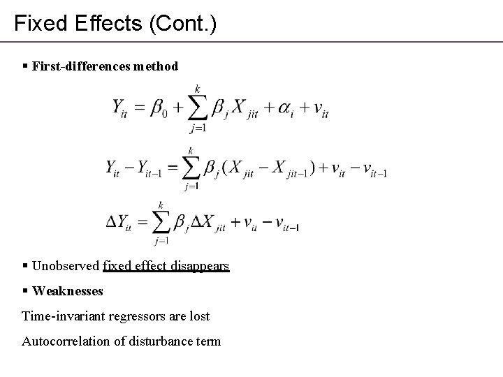 Applied Quantitative Methods Lecture 12 Fixed Effects ...