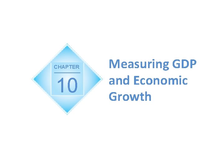 CHAPTER 10 Measuring GDP and Economic Growth After