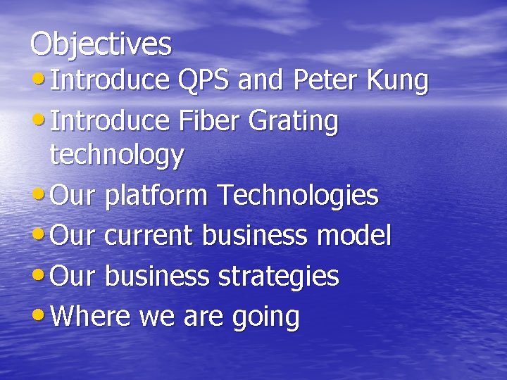 Introducing the QPS Company Updated April 1 st