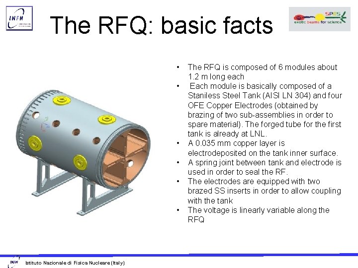 SPESRFQ review Introduction general aspects Andrea Pisent Istituto