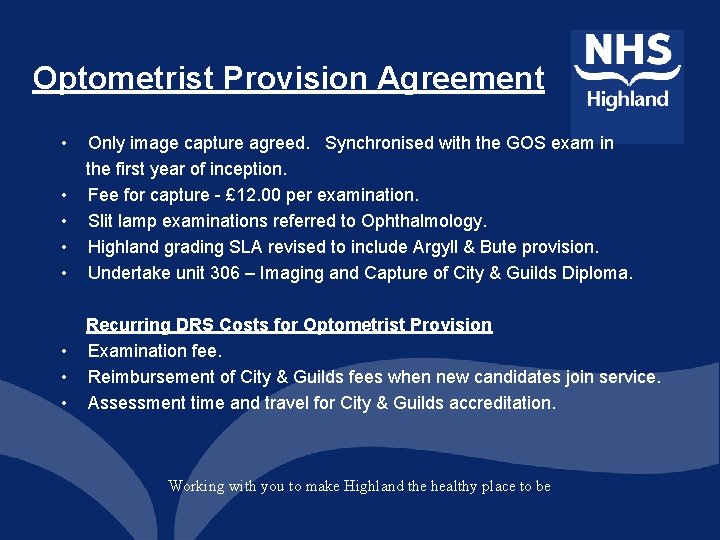 Diabetic Retinal Screening Optometrist Model Conference Wednesday 10