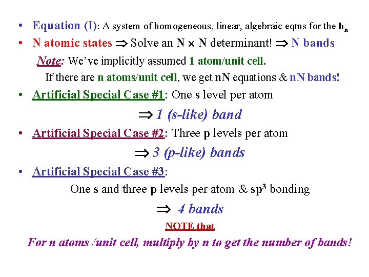 Introduction to the Tightbinding LCAO Method Tightbinding 1
